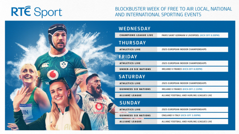 RTÉ Delivers a Blockbuster Week of Free-to-Air Local, National ...